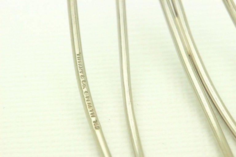 Tiffany and Co. Elsa Peretti 18 Karat White Gold Five-Row Wave Bracelet ...