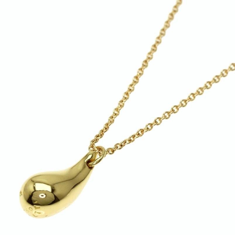 TIFFANY and Co. Elsa Peretti 18K Gold Teardrop Pendant Necklace For ...