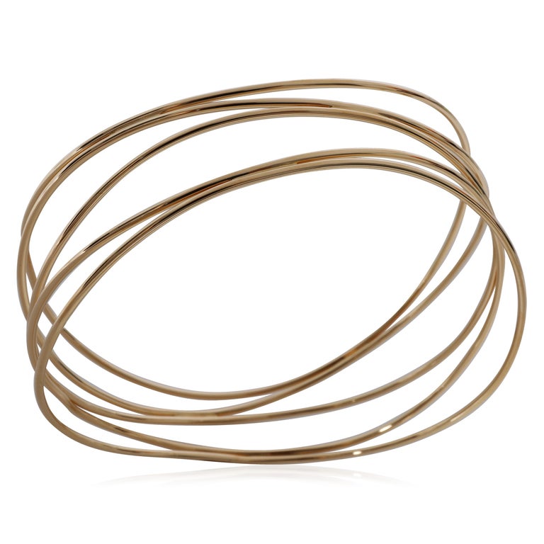 Tiffany and Co. Elsa Peretti 5 Row Wave Bangle in 18k Yellow Gold For ...