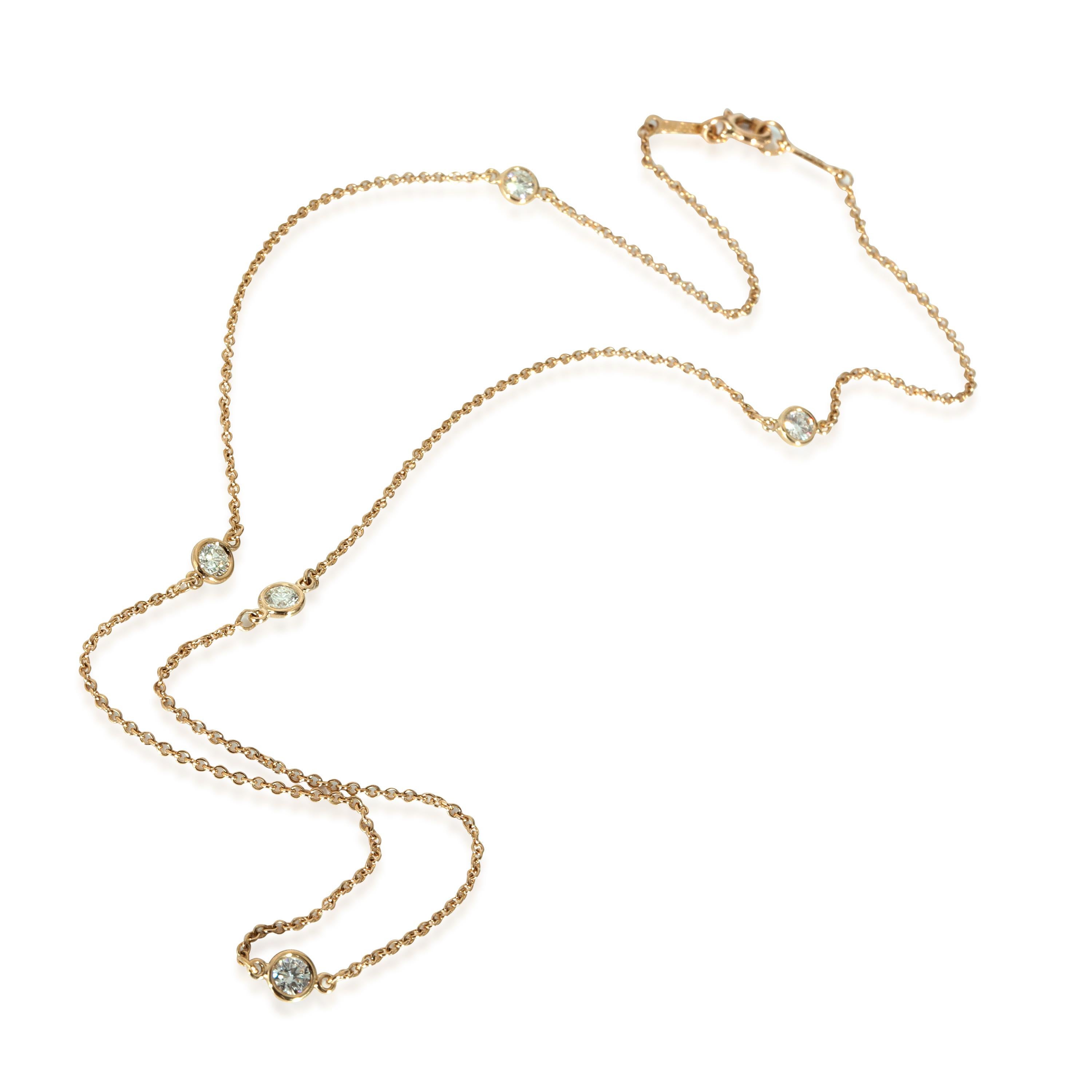 Tiffany and Co. Elsa Peretti 5 Stone DBY in 18k Yellow Gold 0.5 CTW For ...