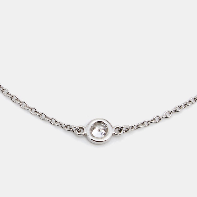 Tiffany and Co. Elsa Peretti Diamond By The Yard Diamond Platinum Link ...