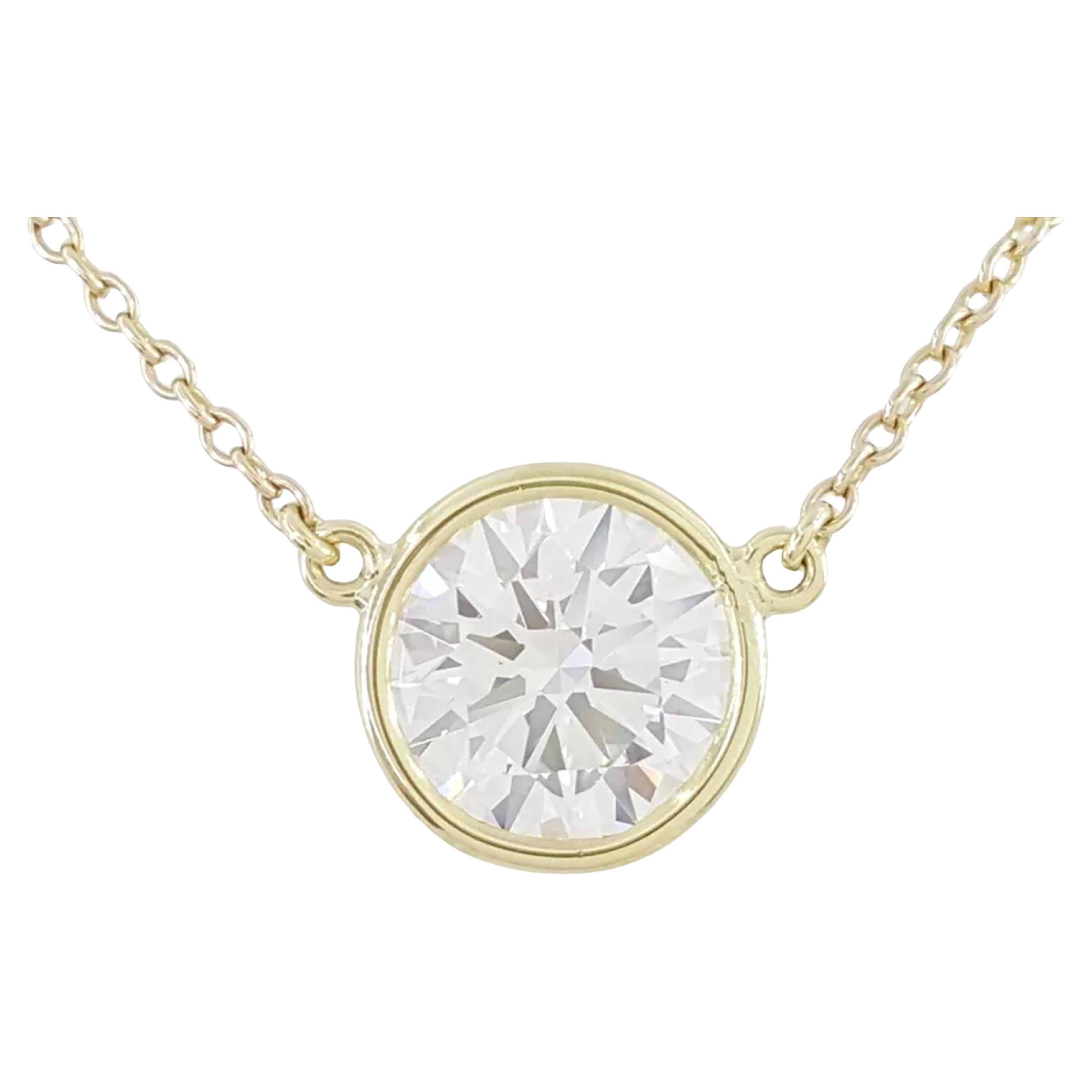 Tiffany and Co Elsa Peretti 1.2 ct Diamond Large Open Heart Pendant ...