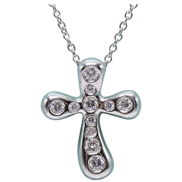 Tiffany Diamond Cross Necklace