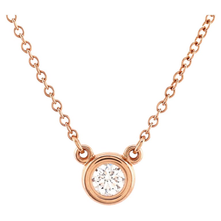 Tiffany and Co. Elsa Peretti Diamonds by the Yard Pendant Necklace 18k ...