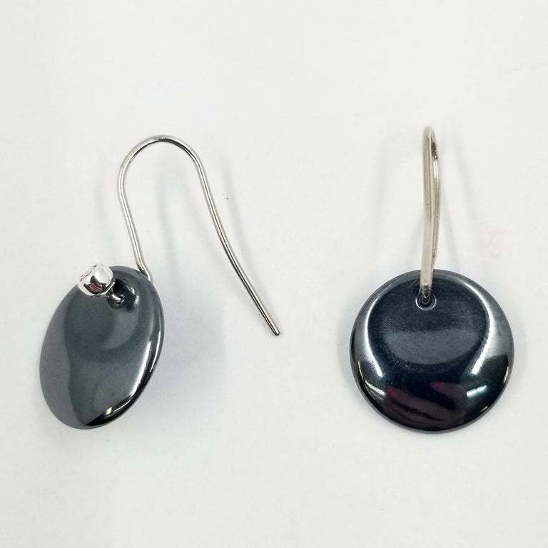 Tiffany and Co. Elsa Peretti Full Moon Hematite Earrings at 1stDibs