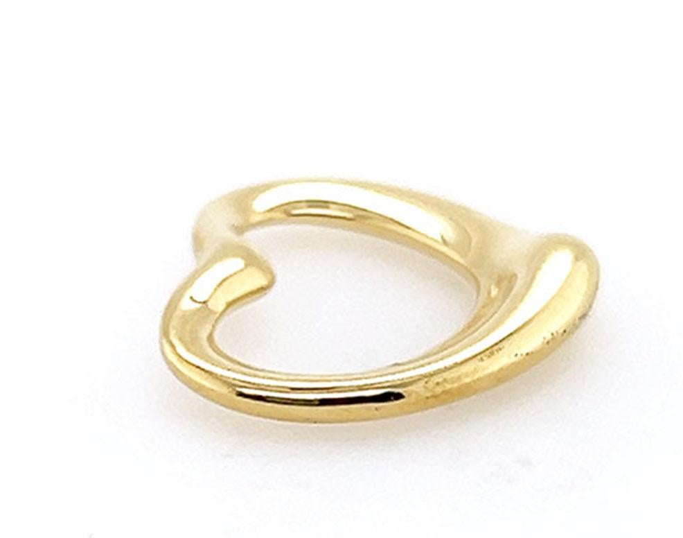 Tiffany and Co Elsa Peretti Open Heart Pendant 22MM 18K Gold For Sale ...