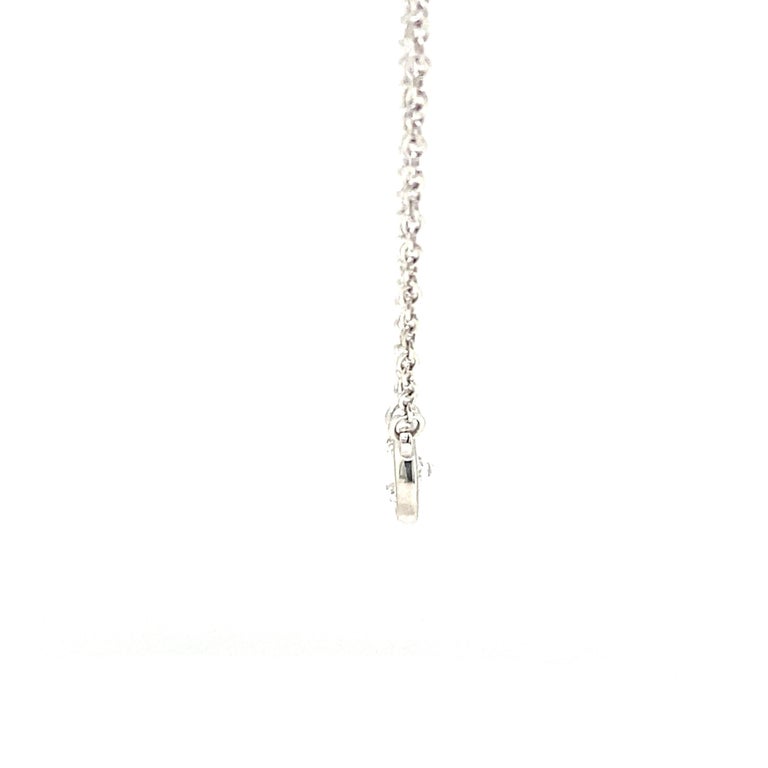 Tiffany and Co. Elsa Peretti Platinum Diamond Solitaire Pendant Necklace For Sale at 1stDibs