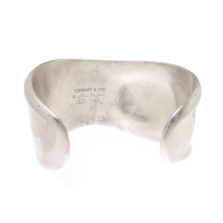 Tiffany and Co. Elsa Peretti Silver Bone Cuff Bracelet at 1stdibs