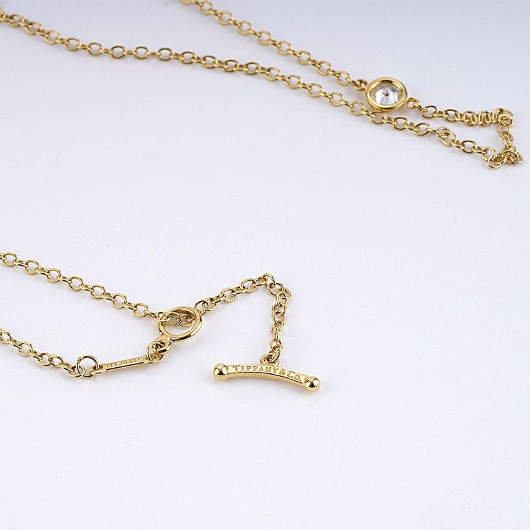 Tiffany and Co Elsa Peretti Sprinkle Diamonds by The Yard Necklace 18K ...