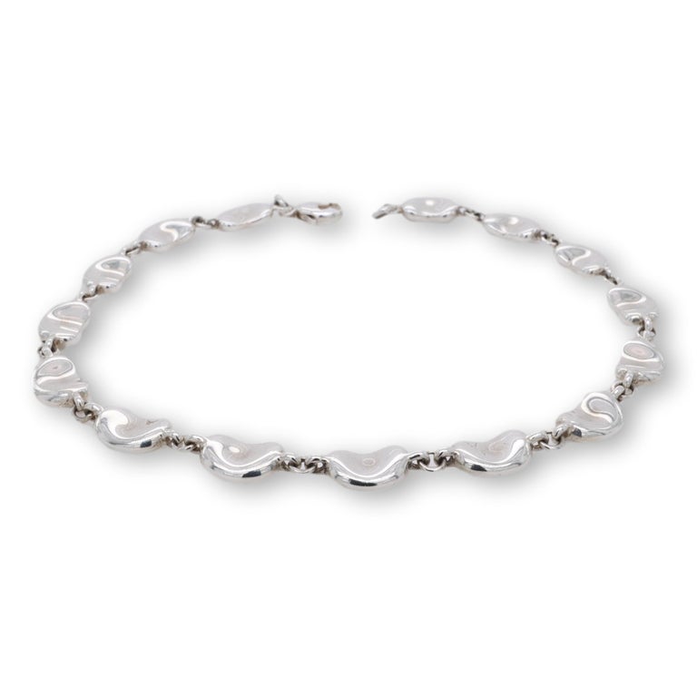 Tiffany and Co. Elsa Peretti Sterling Silver Bean Design Bracelet at ...