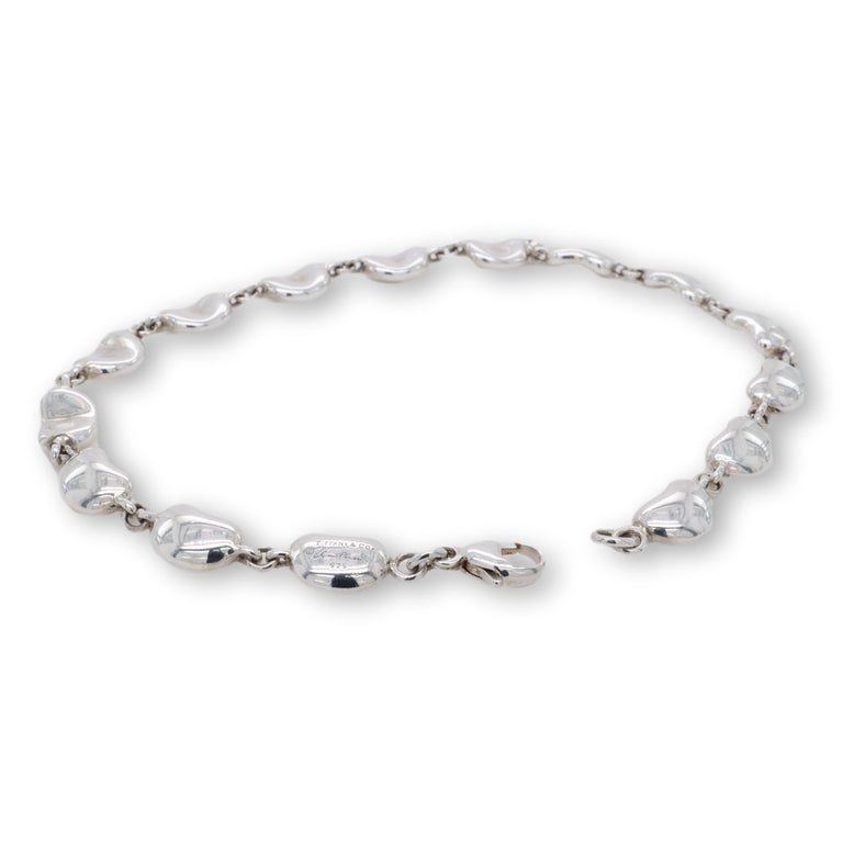 Tiffany and Co. Elsa Peretti Sterling Silver Bean Design Bracelet at ...