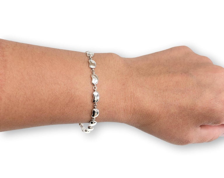 Tiffany and Co. Elsa Peretti Sterling Silver Bean Design Bracelet at ...