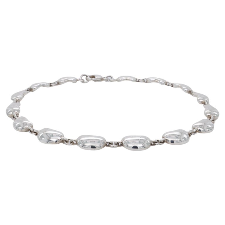 Tiffany and Co. Elsa Peretti Sterling Silver Bean Design Bracelet at ...