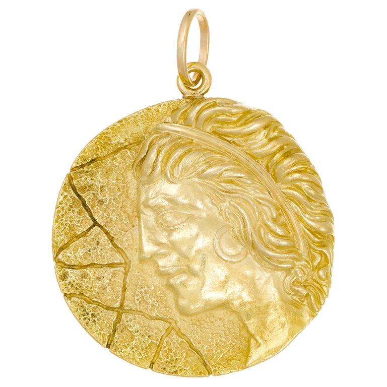 Tiffany and Co. Elsa Peretti Yellow Gold Virgo Pendant at 1stDibs