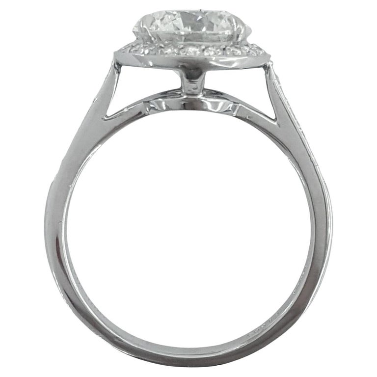 Tiffany and Co. Embrace Platinum Ideal Triple Excellent Round Diamond ...