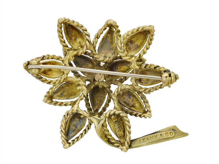 Tiffany and Co. Enamel Diamond Pin at 1stDibs