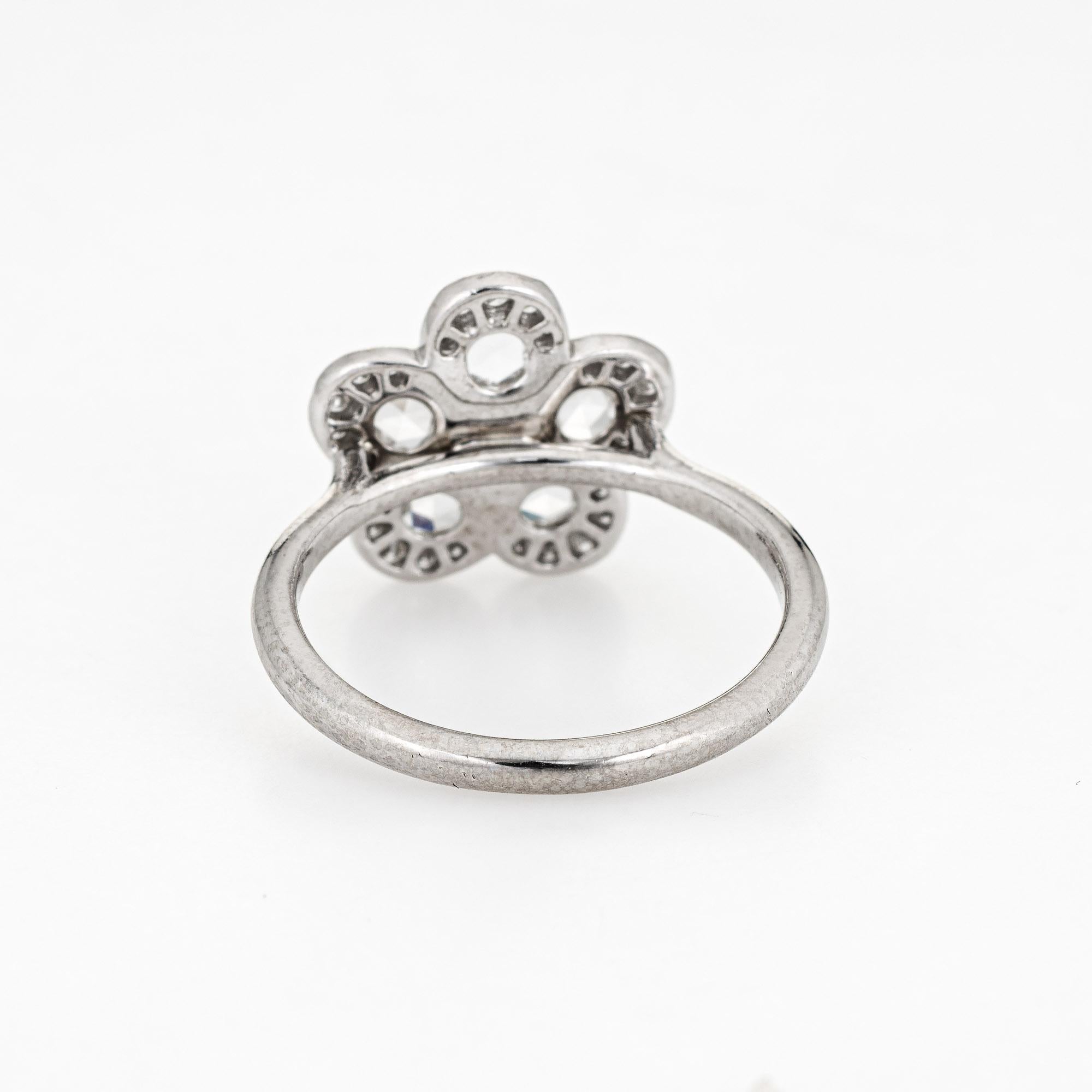 Tiffany and Co Enchant Flower Ring Estate Platinum Fine Signed Jewelry ...