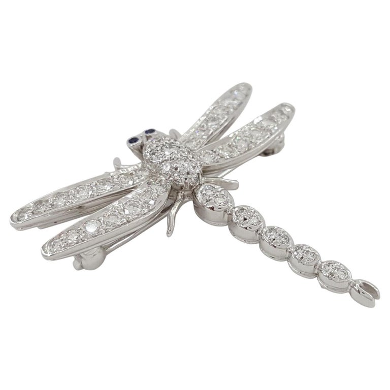 Tiffany and Co. Enchant Platinum 0.56 ct Round Cut Diamond and Blue ...