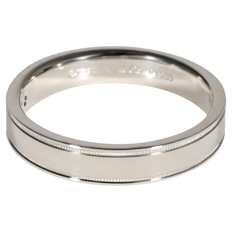 Tiffany and Co. Essentials Diamond Wedding Band in 950 Platinum 0.01 ...
