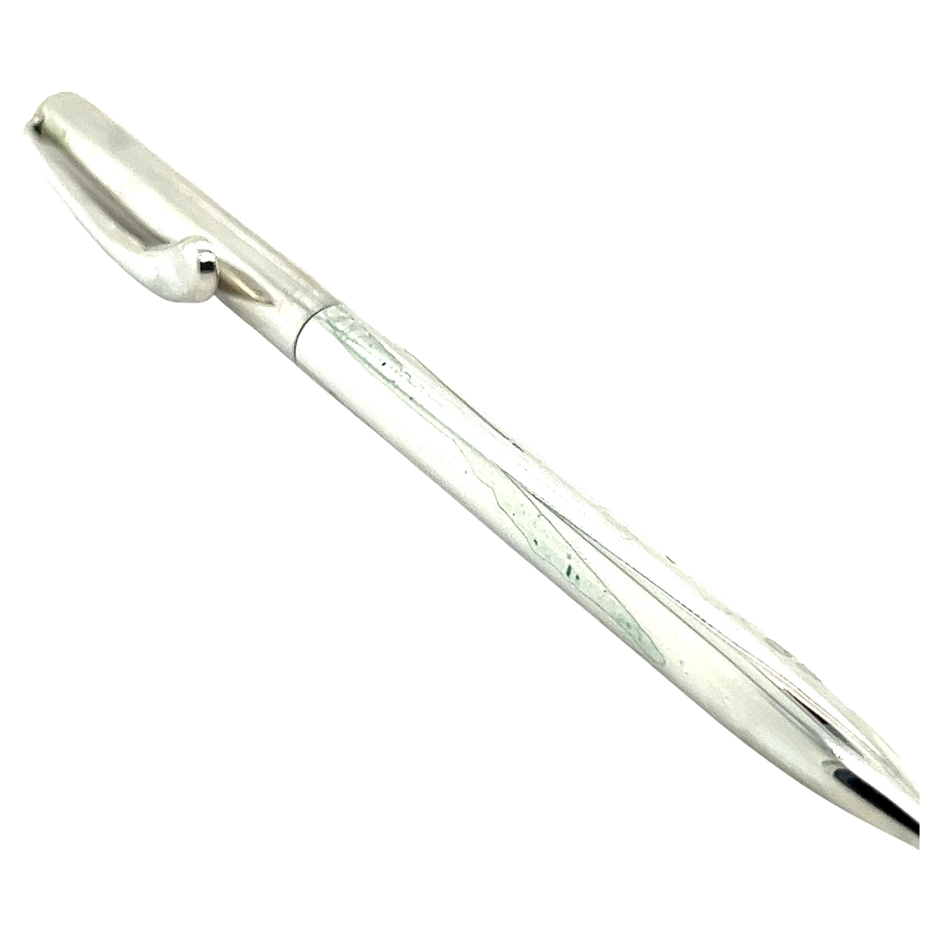 Tiffany and Co Estate Ballpoint Pen 5" Silver For Sale at 1stDibs