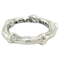 Tiffany and Co. Sterling Silver and 18 Karat Yellow Gold Mesh Link Ring ...