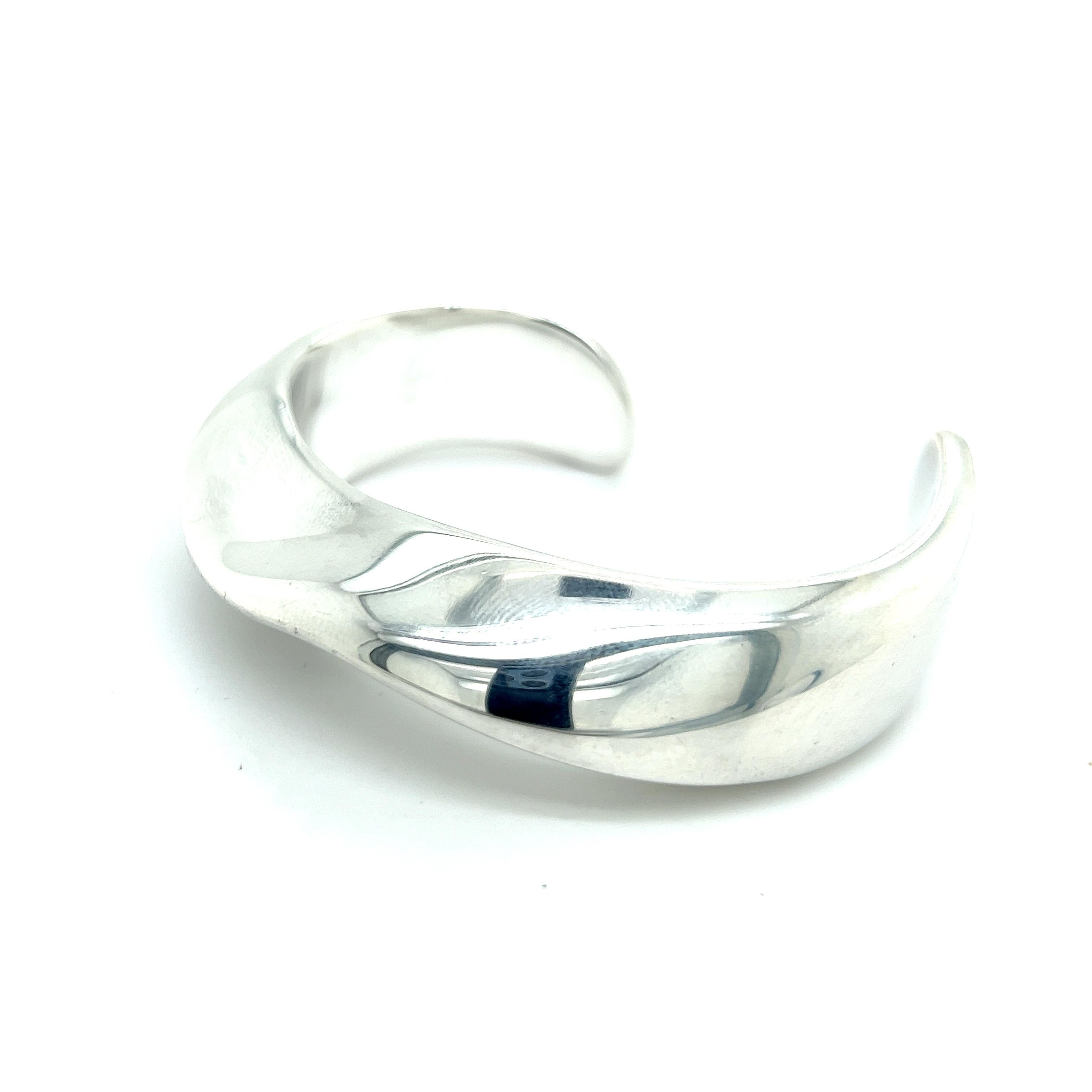 Tiffany and Co Estate Bangle Cuff Bracelet Sterling Silver by Elsa ...