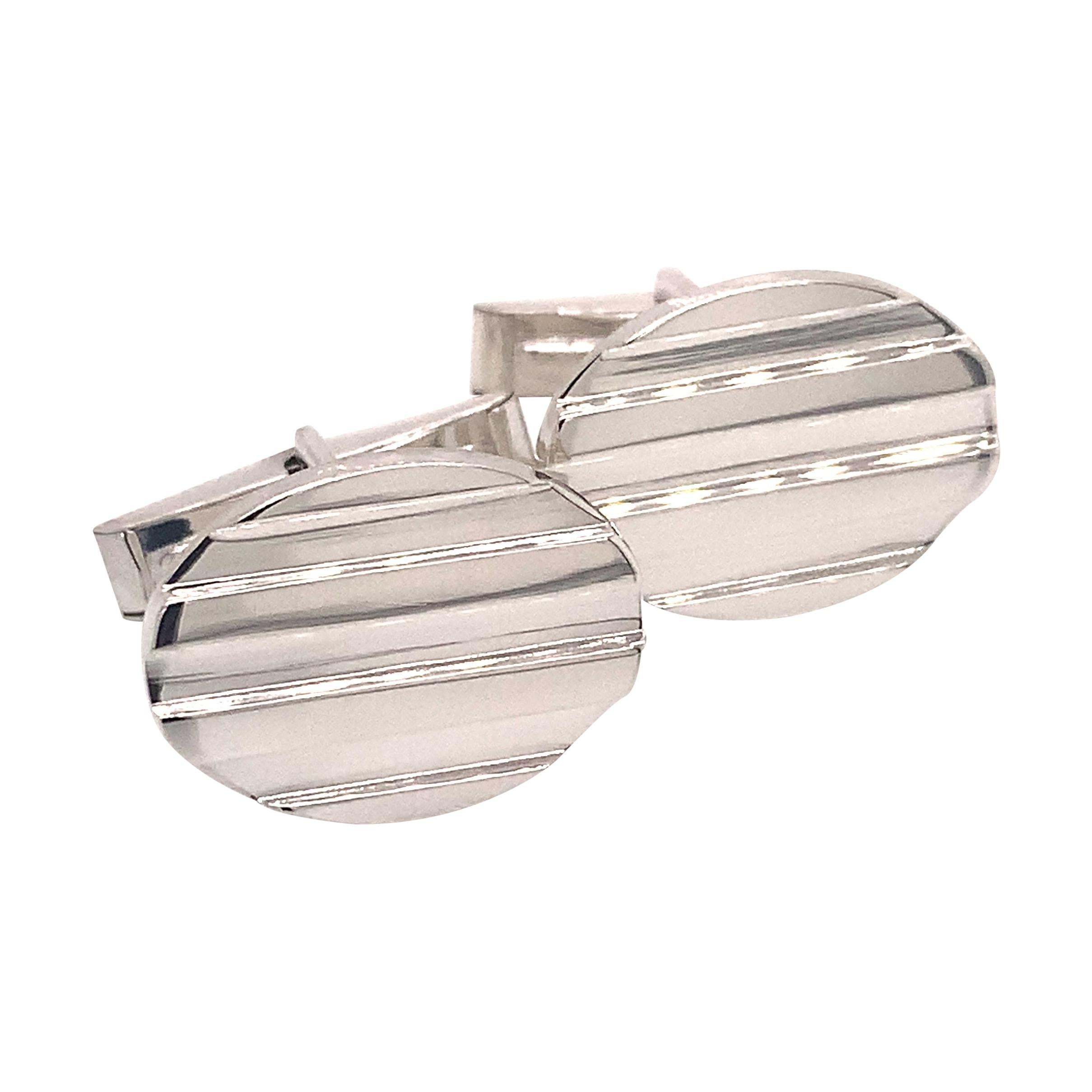 Tiffany and Co. Sterling Silver Mother of Pearl Cufflinks with Box and ...