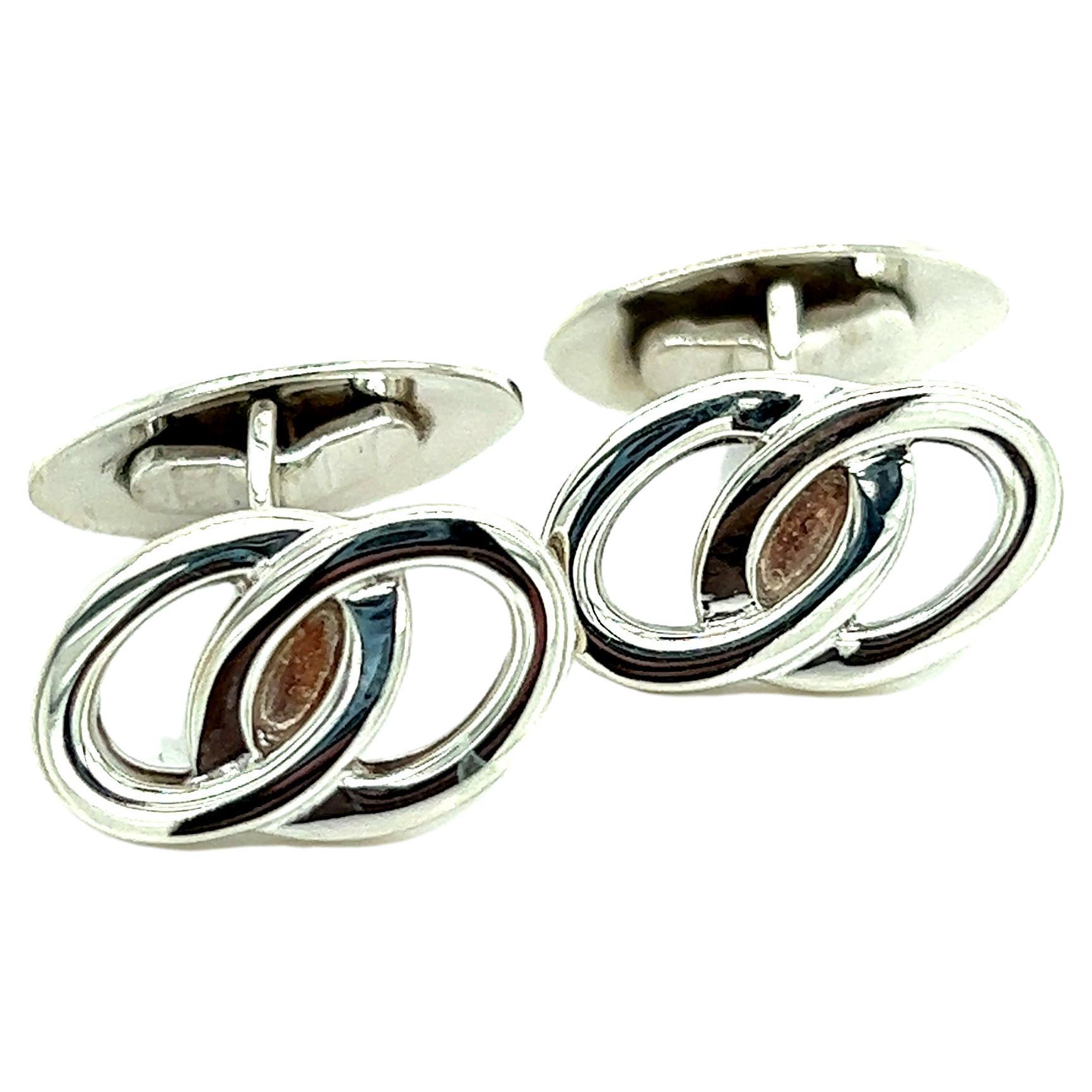 Tiffany and Co. Sterling Silver Return to Tiffany Cufflinks at 1stDibs