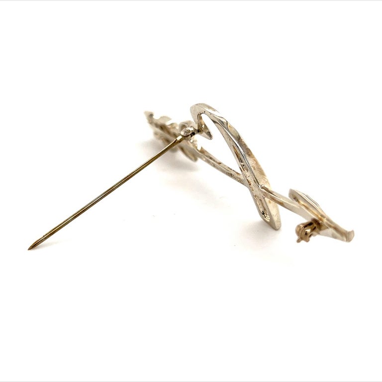 Tiffany and Co Estate Heart and Arrow Brooch Silver By Paloma Picasso ...