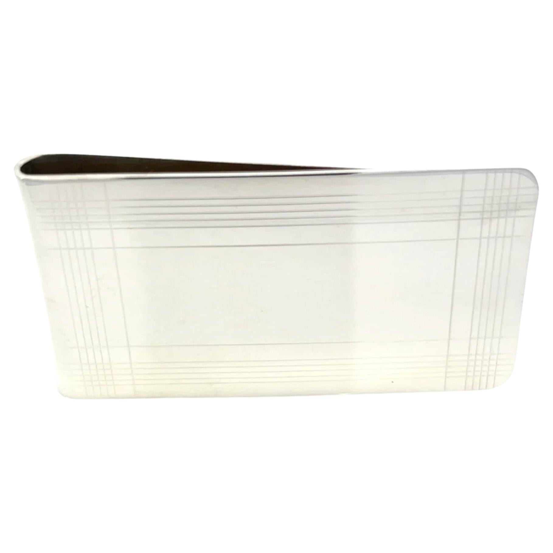 Tiffany and Co Estate Large "T" Money Clip Sterling Silver For Sale at ...