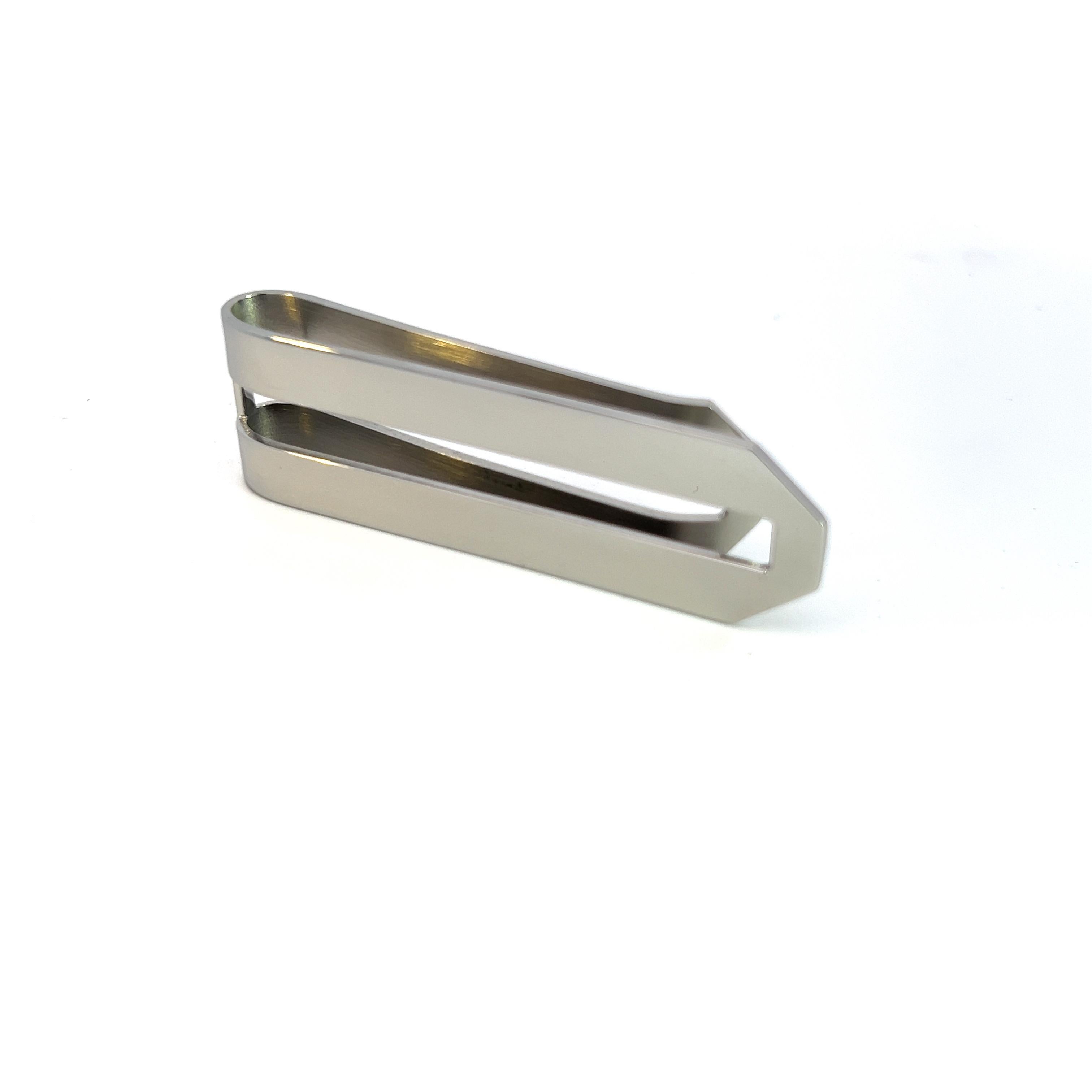 Tiffany and Co Estate Mens Money Clip Stainless Steel For Sale at 1stDibs