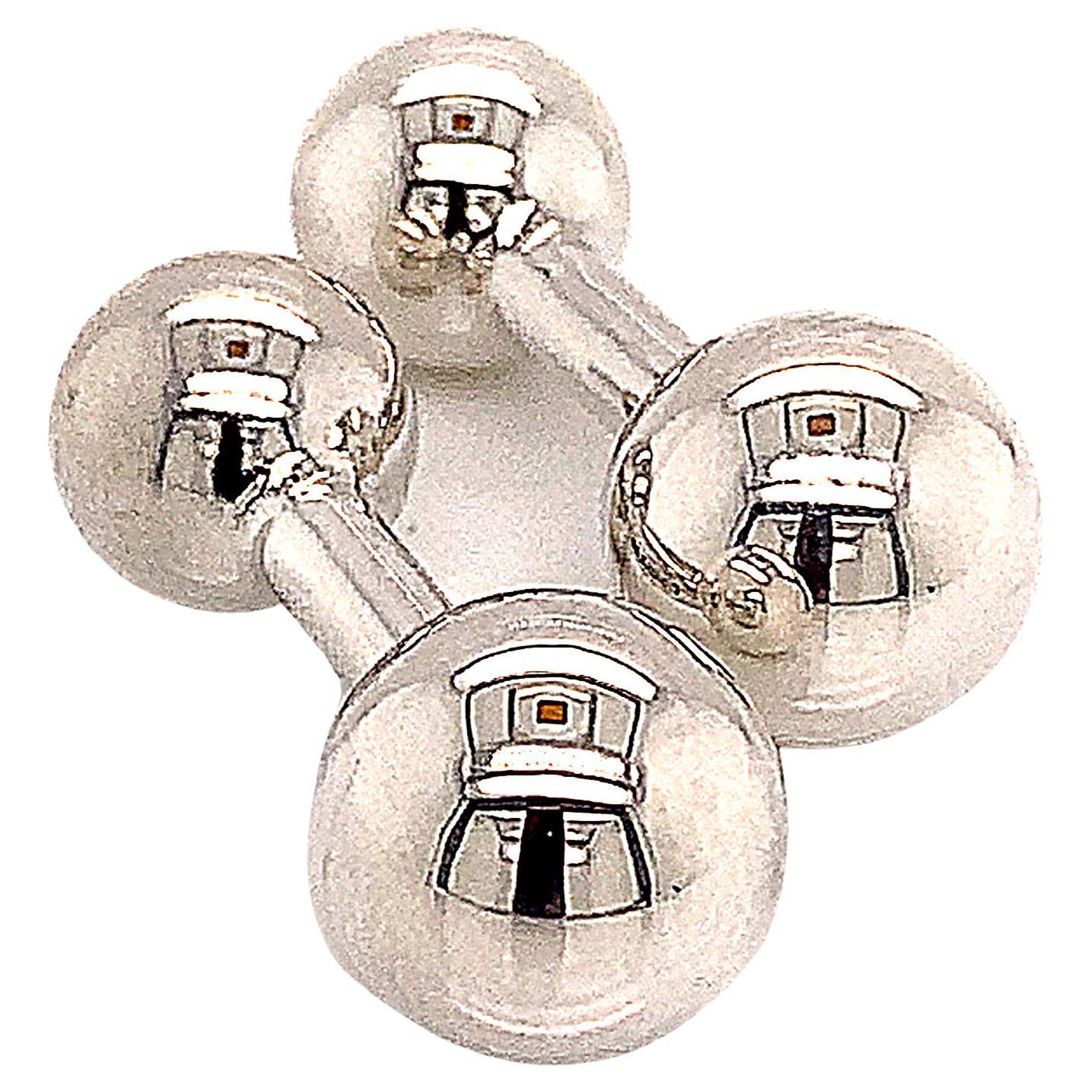 Platinum Tiffany and Co. Double Knot Barbell Cufflinks at 1stDibs
