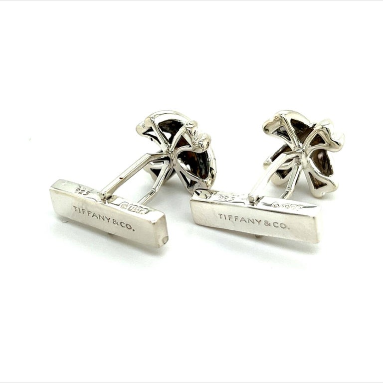 Tiffany and Co Estate x Signature Cufflinks Sterling Silver For Sale at ...
