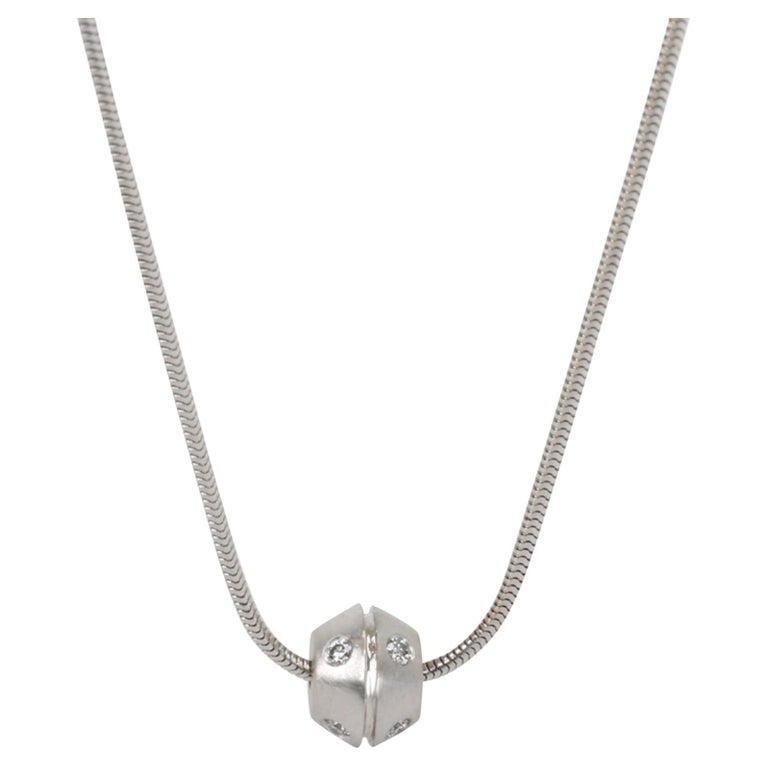 Tiffany and Co. Etoile Diamond Rotating Ball Pendant Necklace 18kt ...