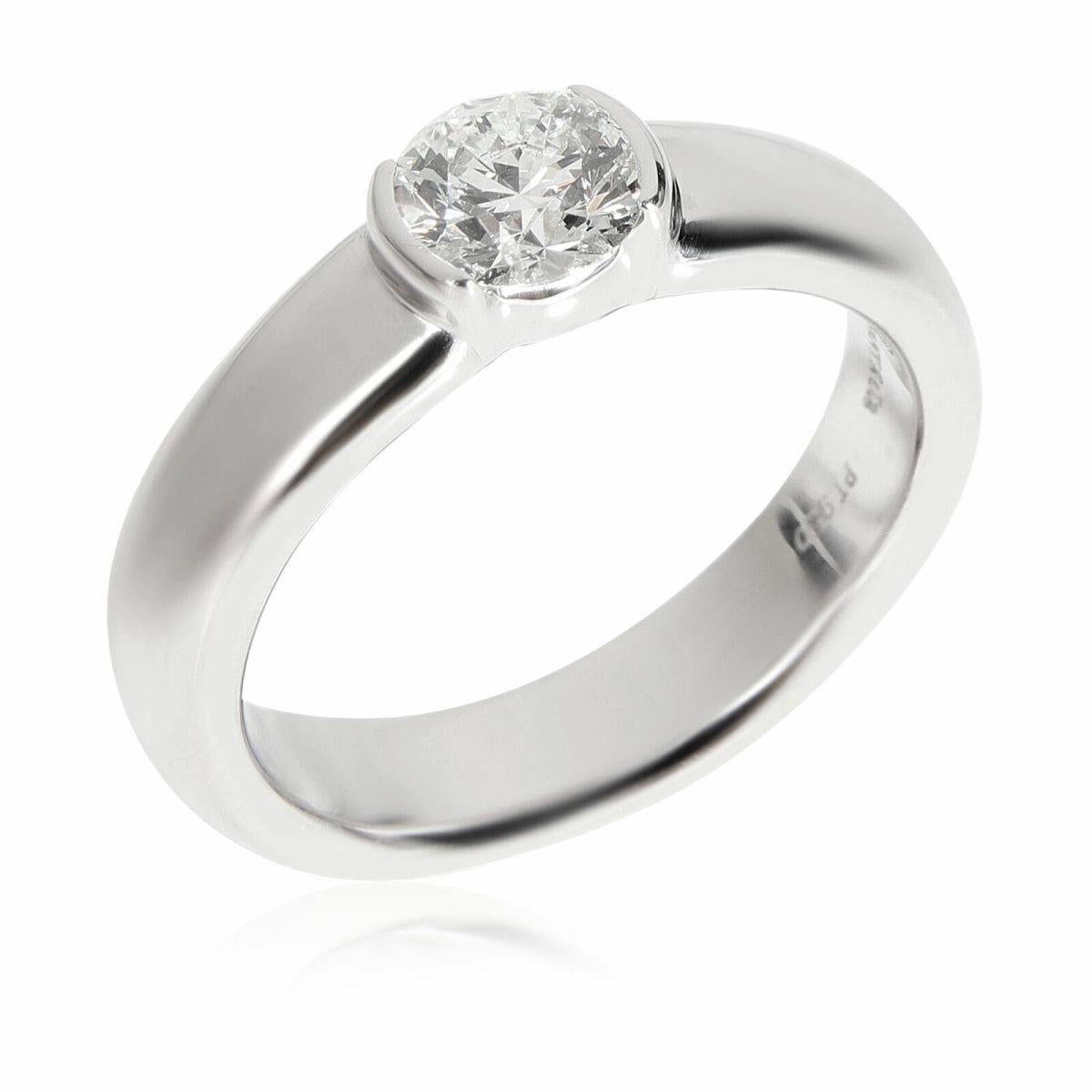 TIFFANY and Co. Etoile Platinum .57ct Diamond Engagement Ring 6.25 For ...