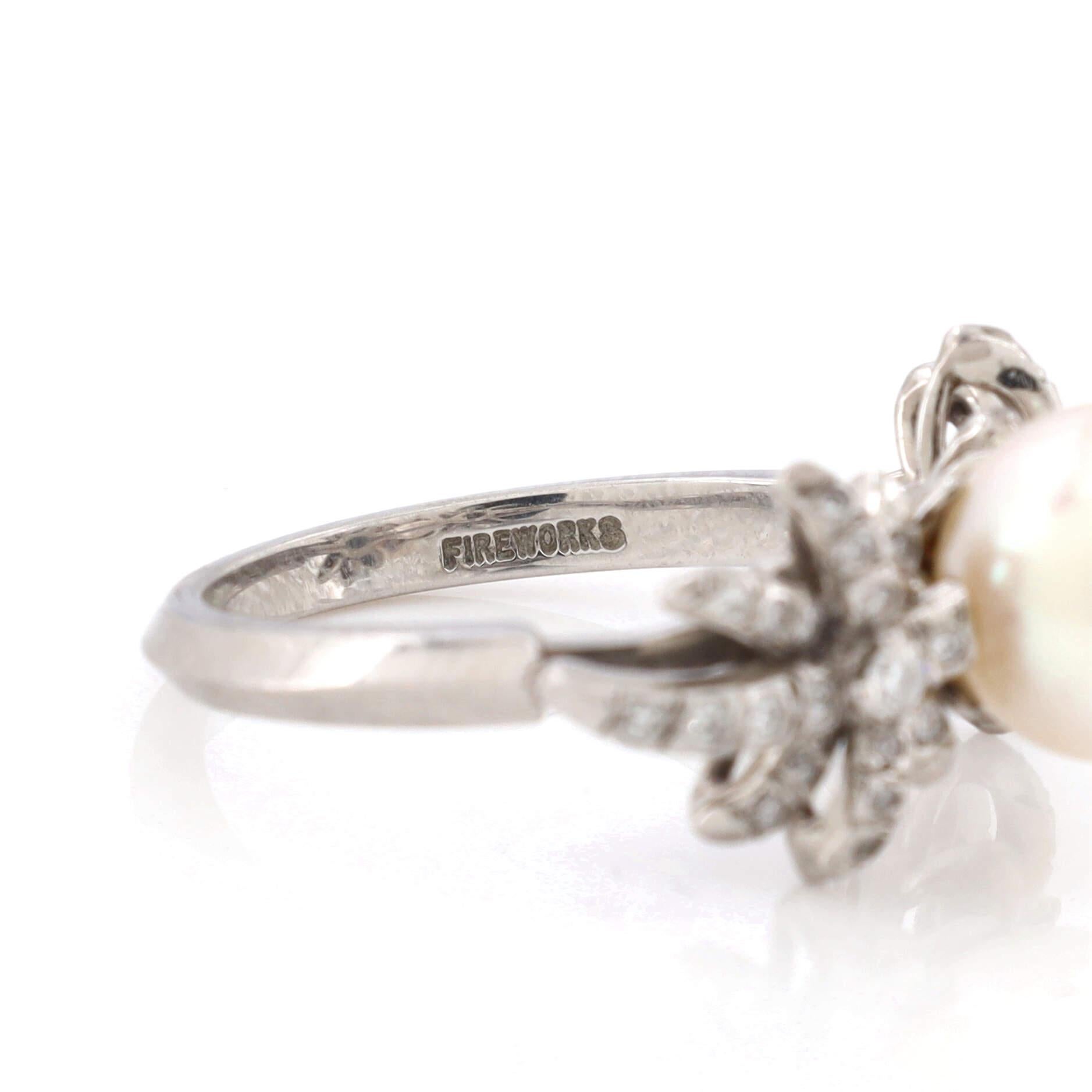 Tiffany and Co. Fireworks Ring Platinum with Diamonds and Pearl For ...