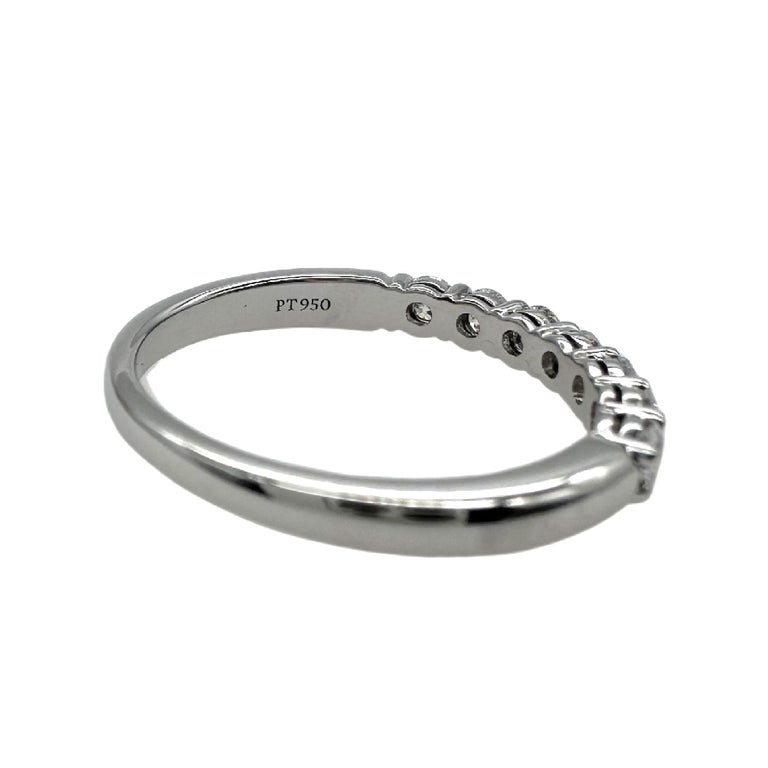 Tiffany and Co Forever Half Circle Diamonds Platinum Band Ring For Sale ...