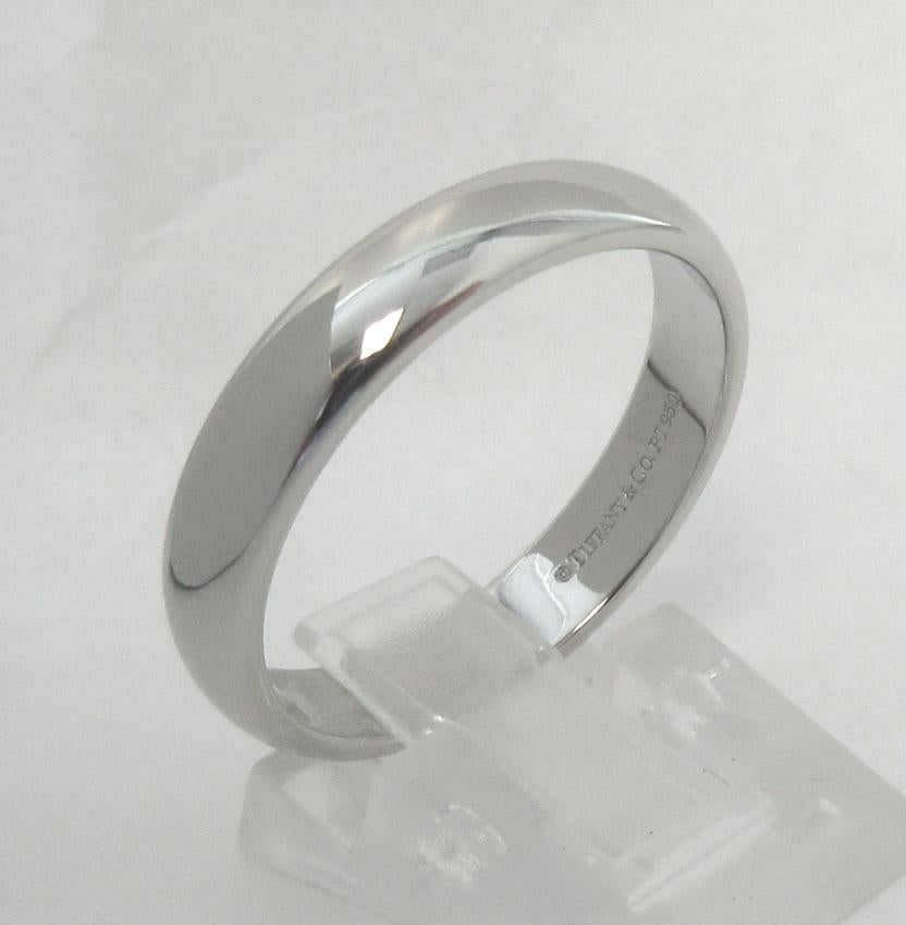 Tiffany and Co. Forever Platinum 4.5mm Lucida Wedding Band Ring For ...