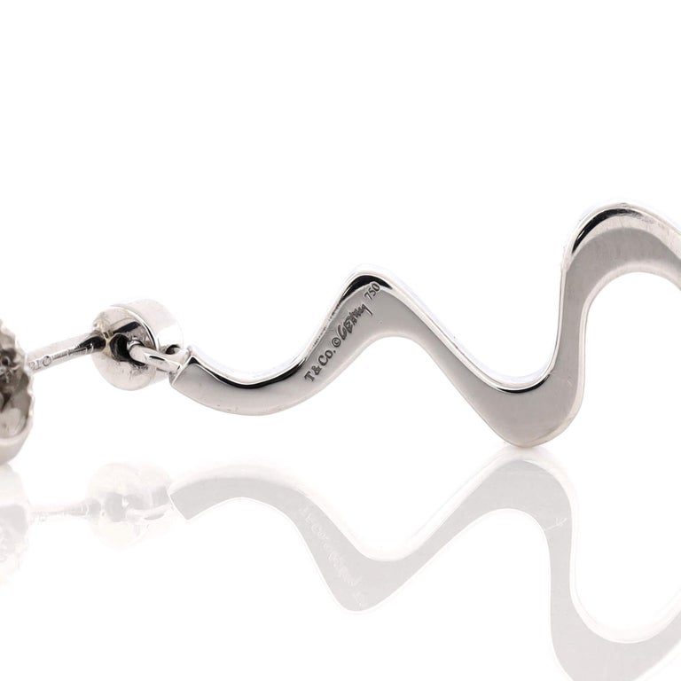 Tiffany and Co. Frank Gehry Equus Dangling Earrings 18k White Gold with ...