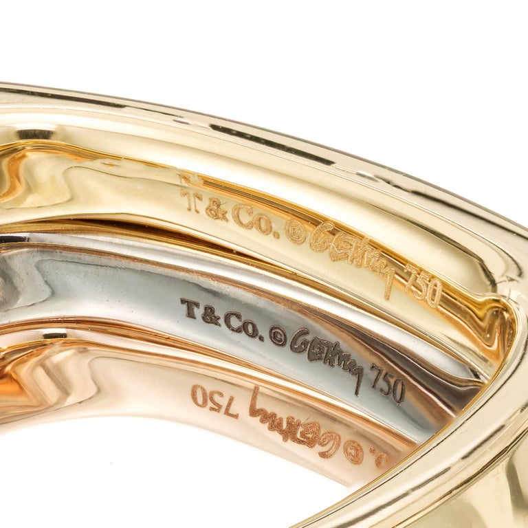 Tiffany and Co. Frank Gehry Tri -Color Gold Torque Ring set For Sale at ...