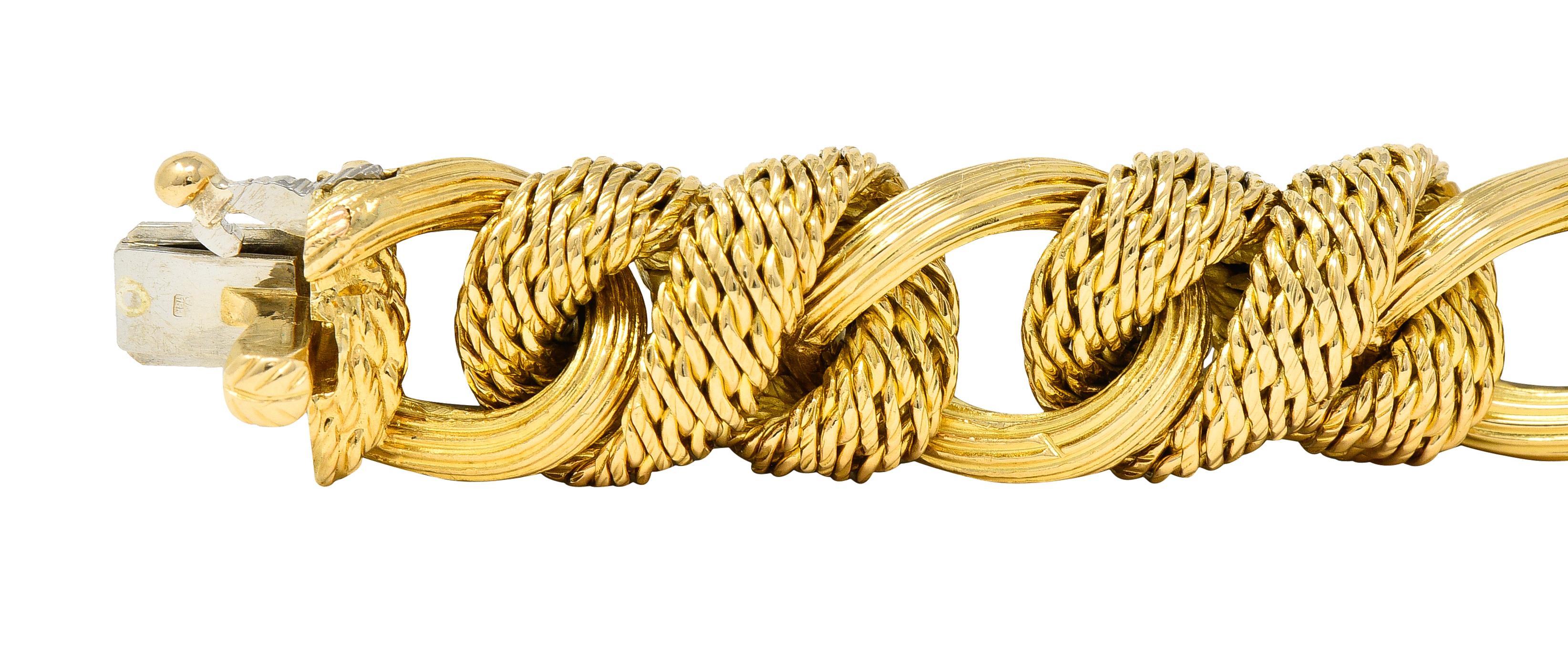 Tiffany and Co. French 1960's 18 Karat Yellow Gold Twisted Rope Vintage ...