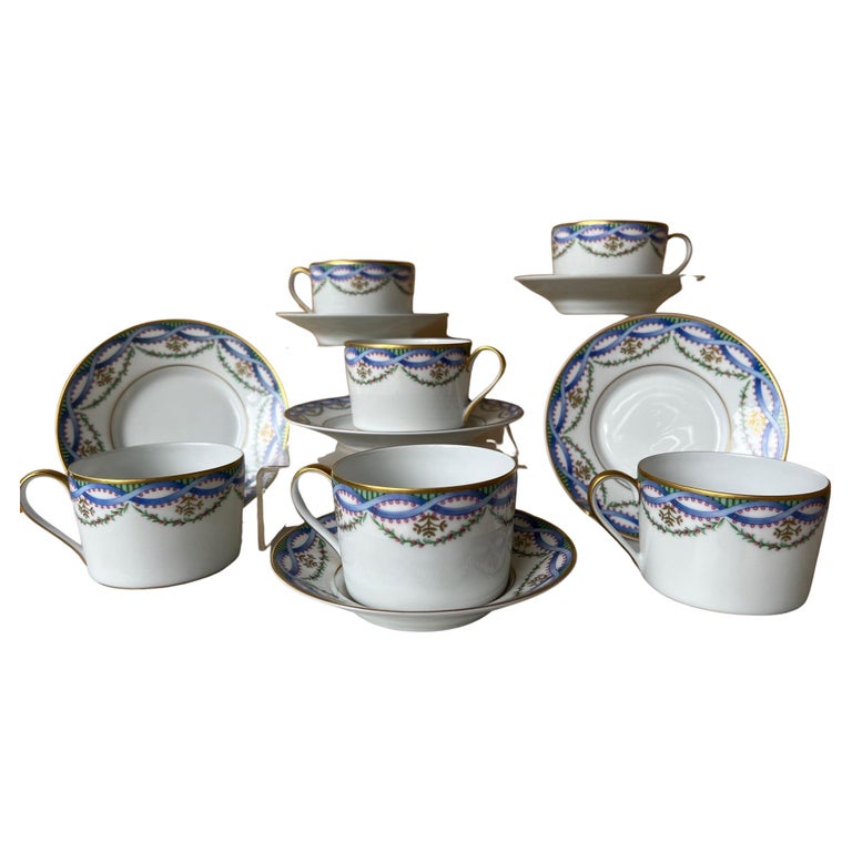 Tiffany and Co. French Limoges Louvecinnes Cups and Saucers, Set of 10 ...