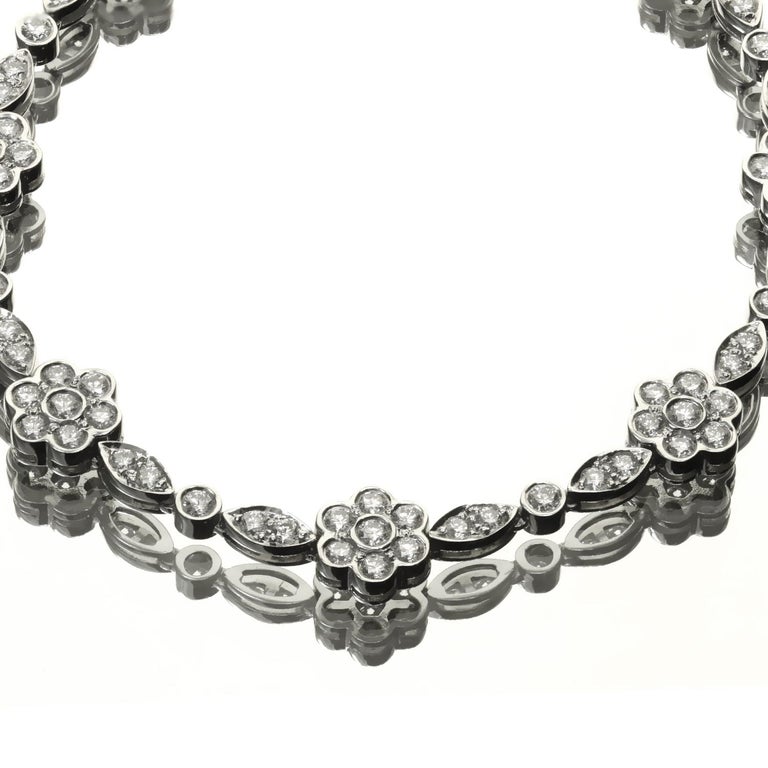 Tiffany and Co. Garden Flower Diamond Platinum Necklace For Sale at ...