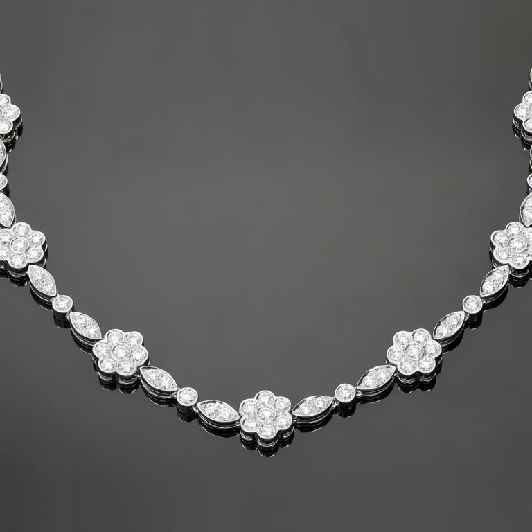 Tiffany and Co. Garden Flower Diamond Platinum Necklace For Sale at ...