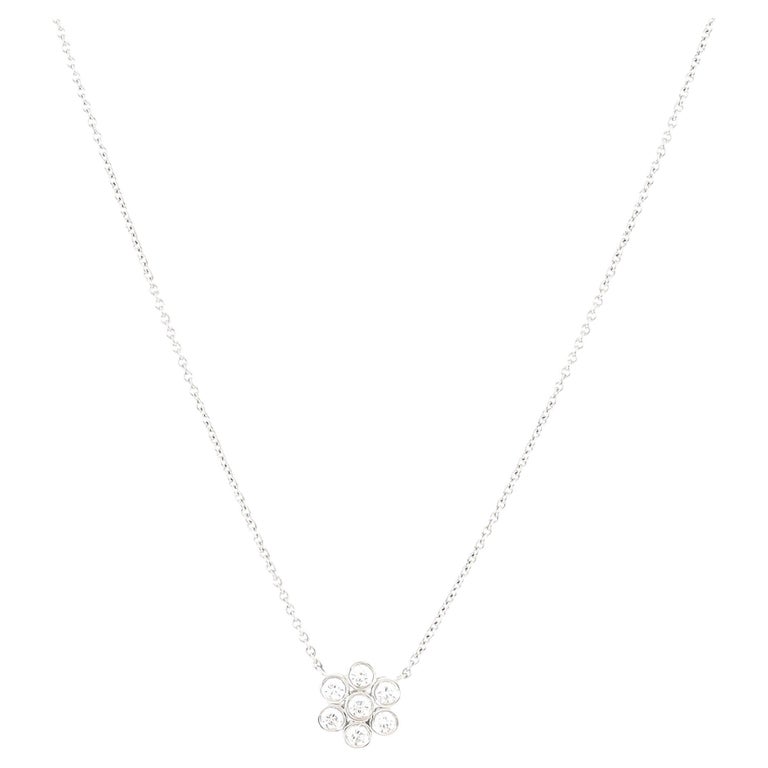 Tiffany and Co. Garden Flower Pendant Necklace Platinum and Diamonds ...