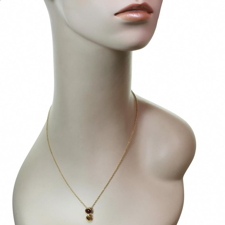 Tiffany and Co. Garnet Citrine Yellow Gold Pendant Necklace For Sale at ...