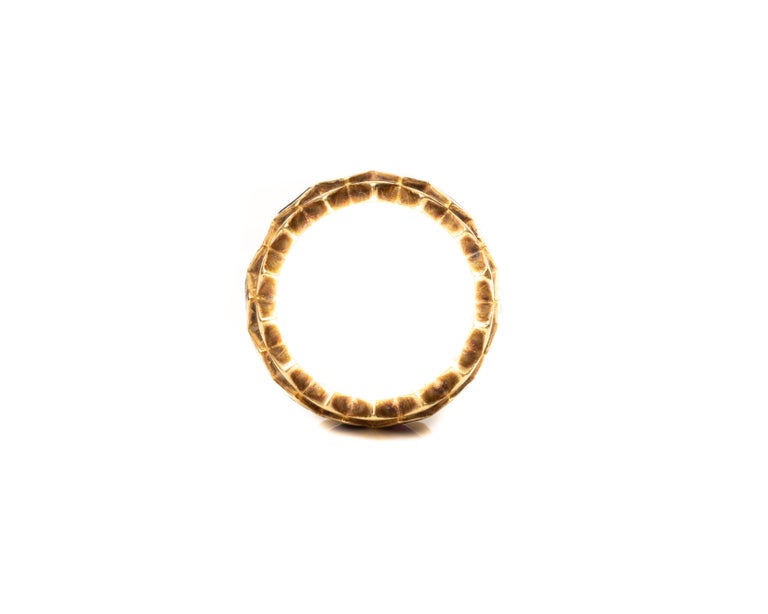 Tiffany and Co. Garnet Finger Trap Ring Band, 18 Karat Gold For Sale at ...