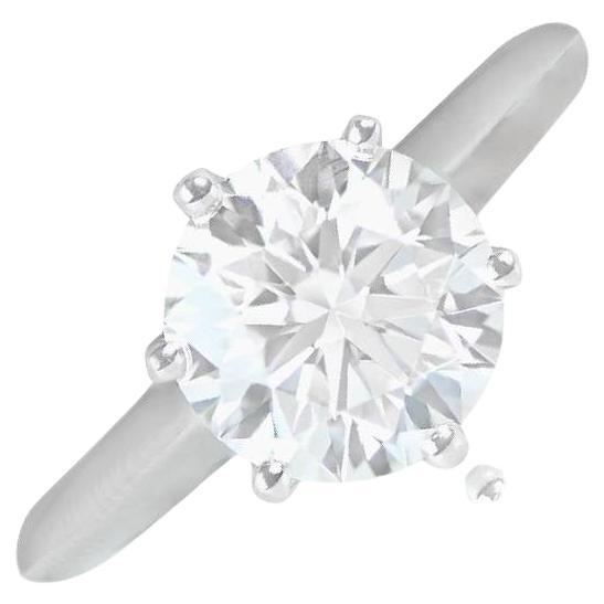 Tiffany and Co. GIA 2.33ct Round Brilliant Cut Diamond Solitaire Engagement Ring For Sale at 1stDibs