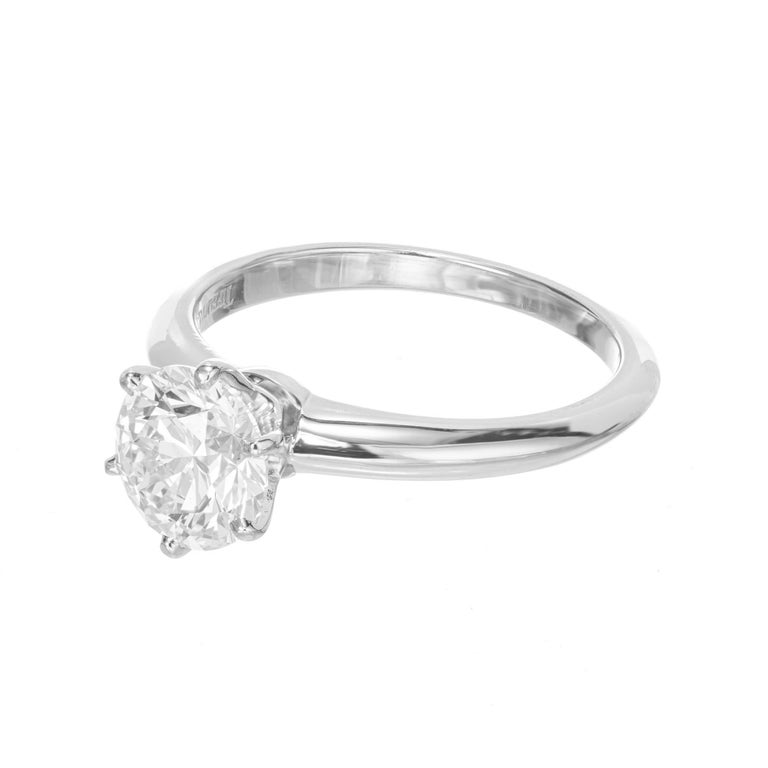 Tiffany and Co GIA 1.40 Carat Round Diamond Platinum Solitaire ...
