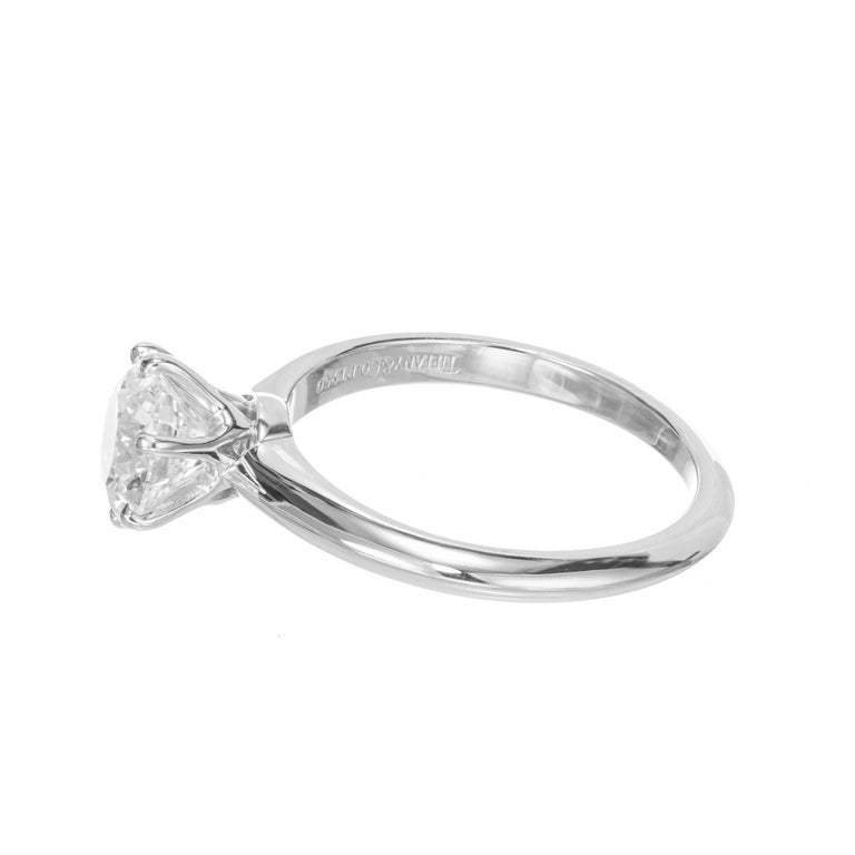 Tiffany and Co GIA 1.40 Carat Round Diamond Platinum Solitaire ...